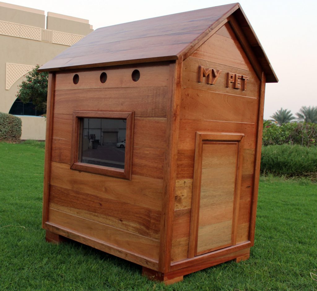 Wooden Pet House in Dubai, UAE | Outdoor Air Conditioned Dog House
